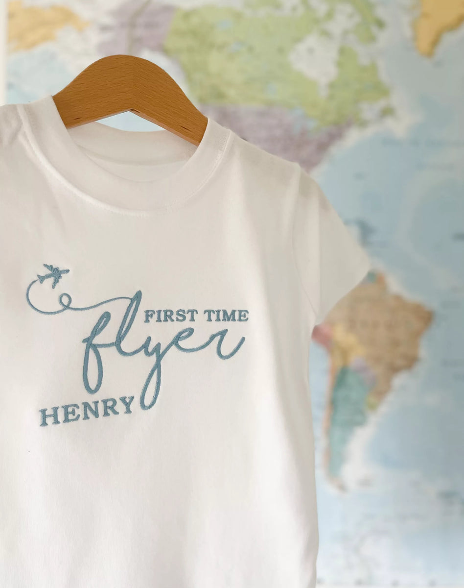 Personalised First Time Flyer T-Shirt – Sew Sian