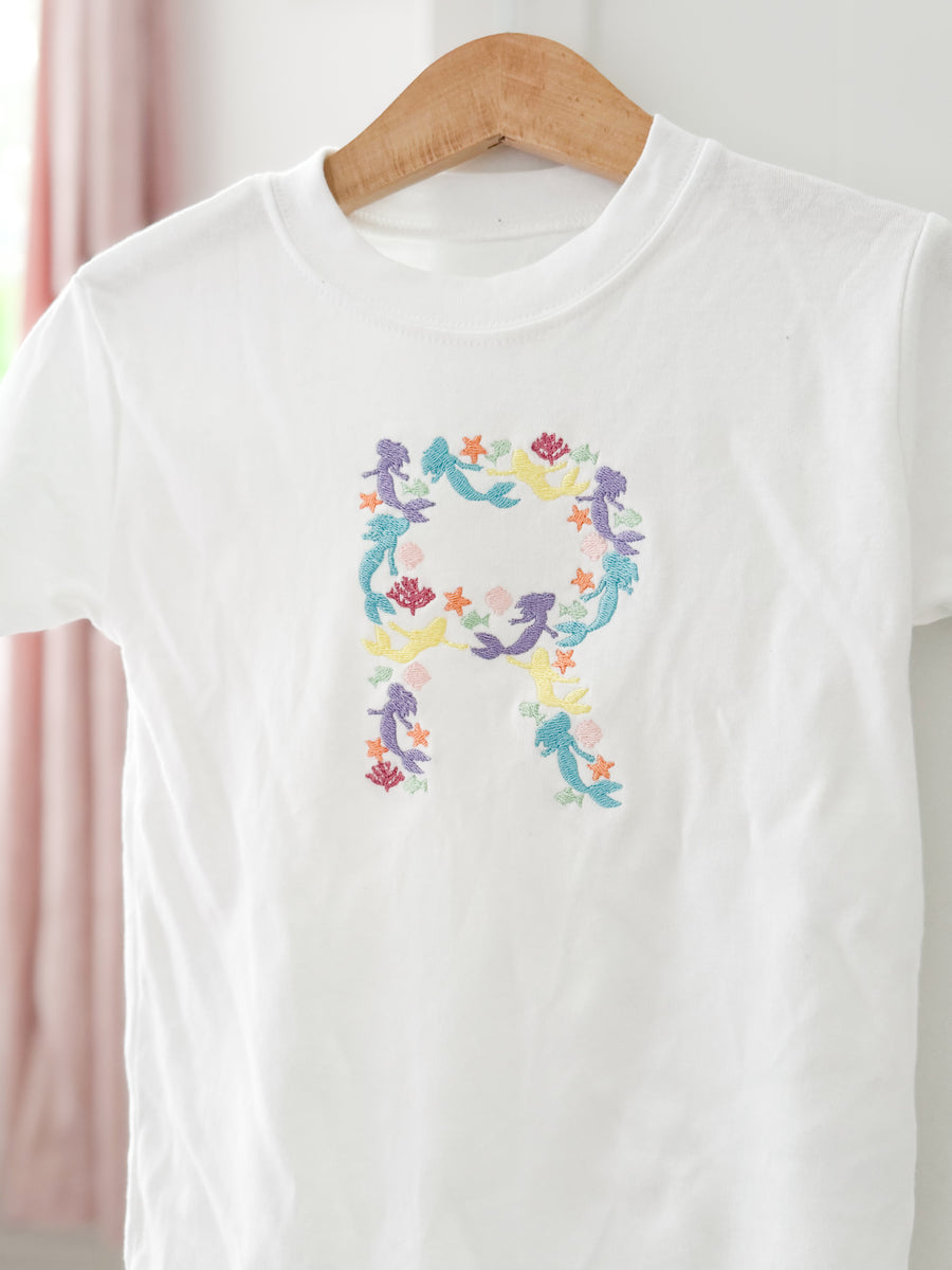 Personalised Mermaid Initial T-Shirt – Sew Sian