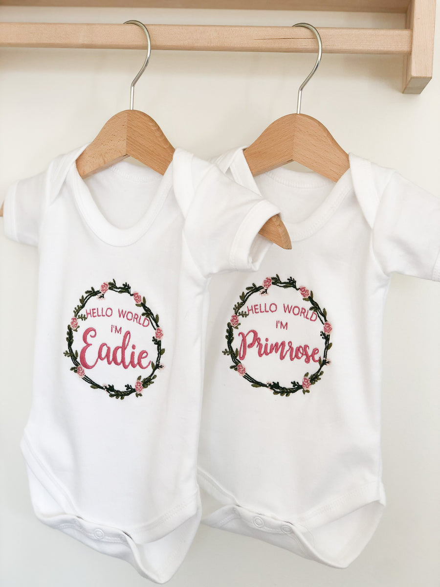 Personalised Floral 'Hello World' Vest – Sew Sian