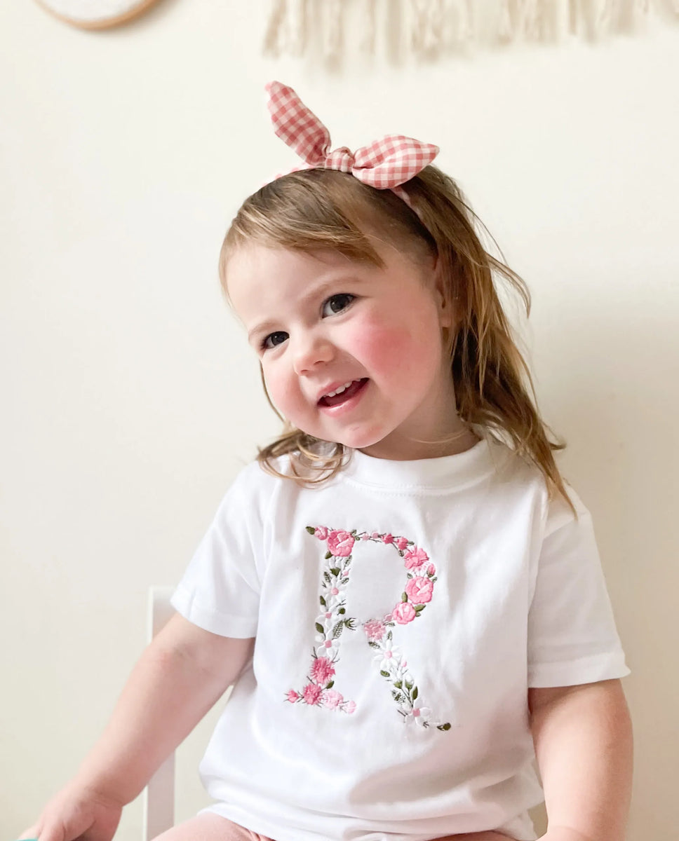 Large Floral Age/Initial T-Shirt – Sew Sian