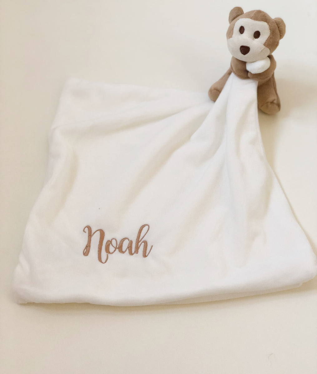 Personalised Monkey Comforter – Sew Sian